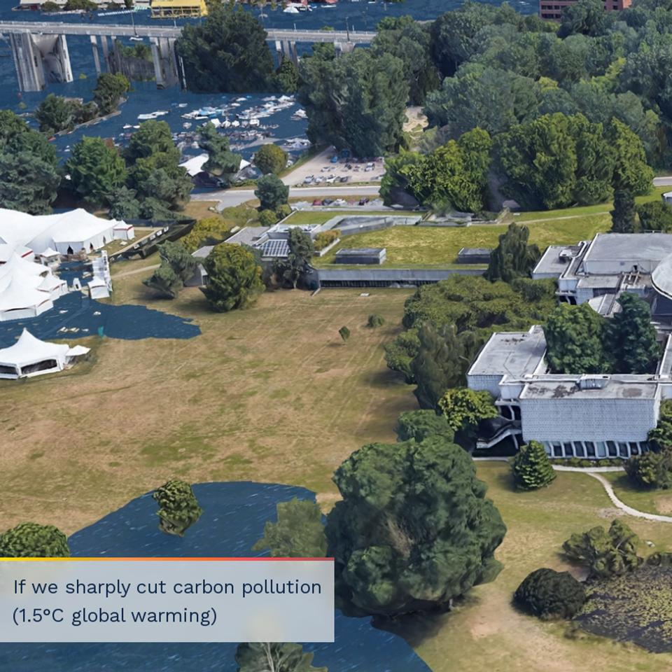 Montée des eaux : voici à quoi ressembleront les villes avec +1,5 °C ou ...